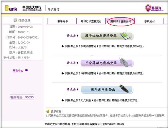 网银大众版和专业版的区别截图