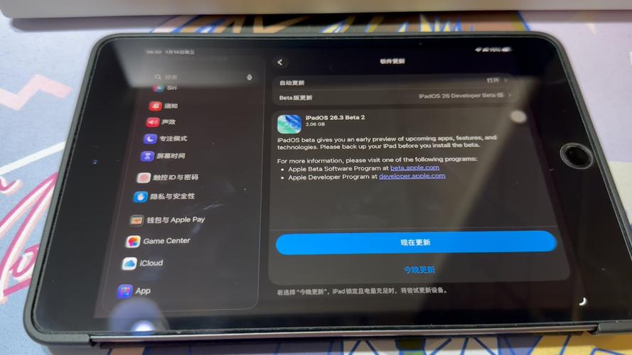 ipad软件更新显示已最新版本截图