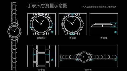 手表表盘尺寸图标