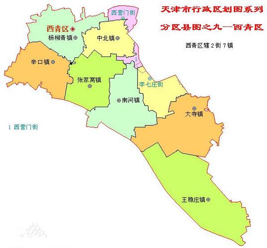 天津市西青区行政区划图图标