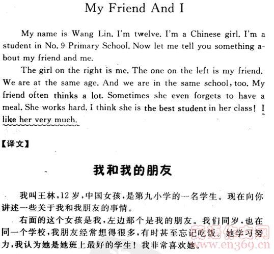 my friend英语作文加翻译图标
