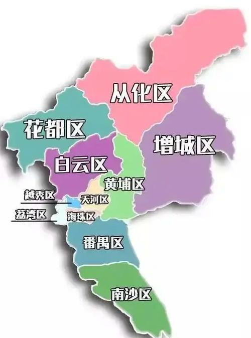 广州市各区地图全图图标