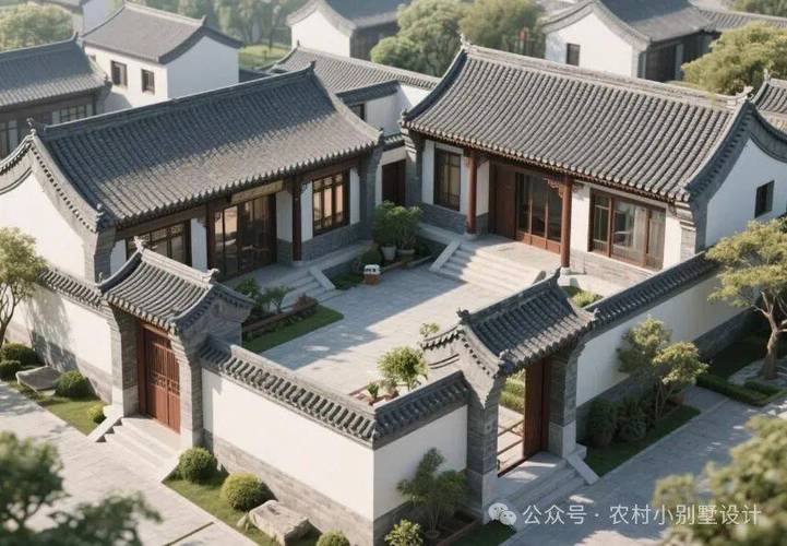 农村仿古四合院图标