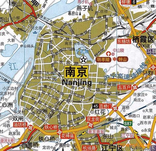 南京市市区地图全图图标