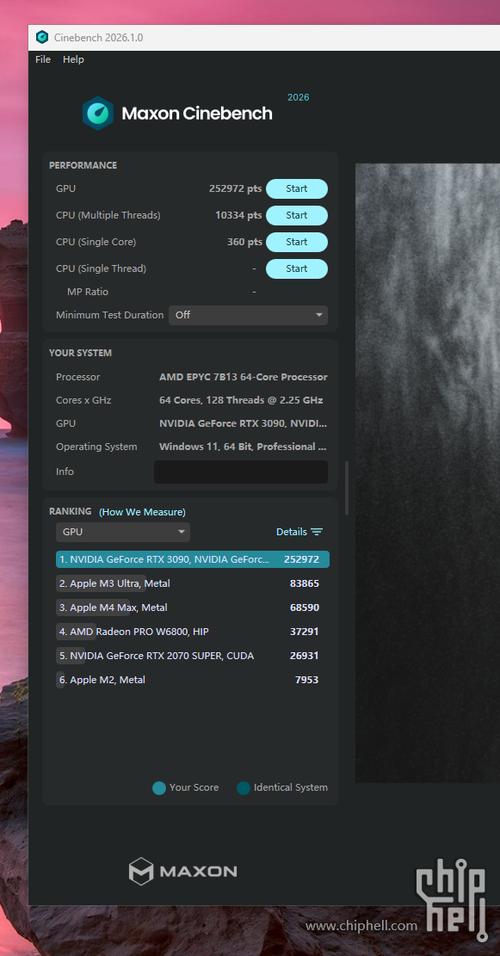 cinebench2026分数截图