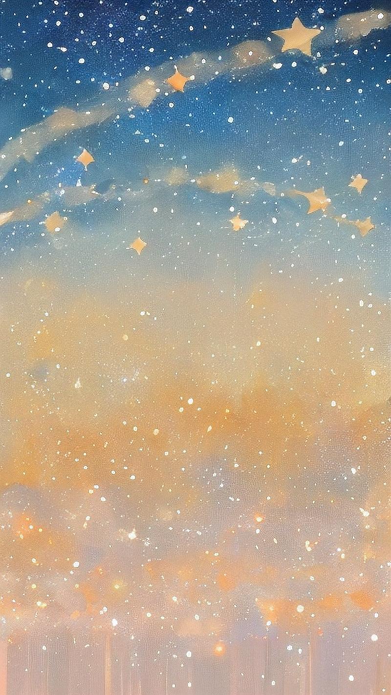 渐变色画星空