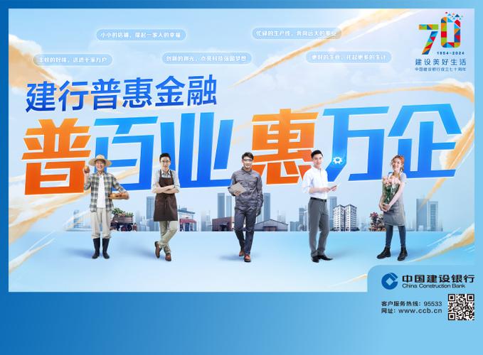 中国建设银行的广告图标