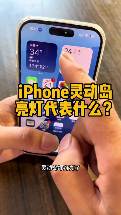 灵动岛一直亮绿灯截图
