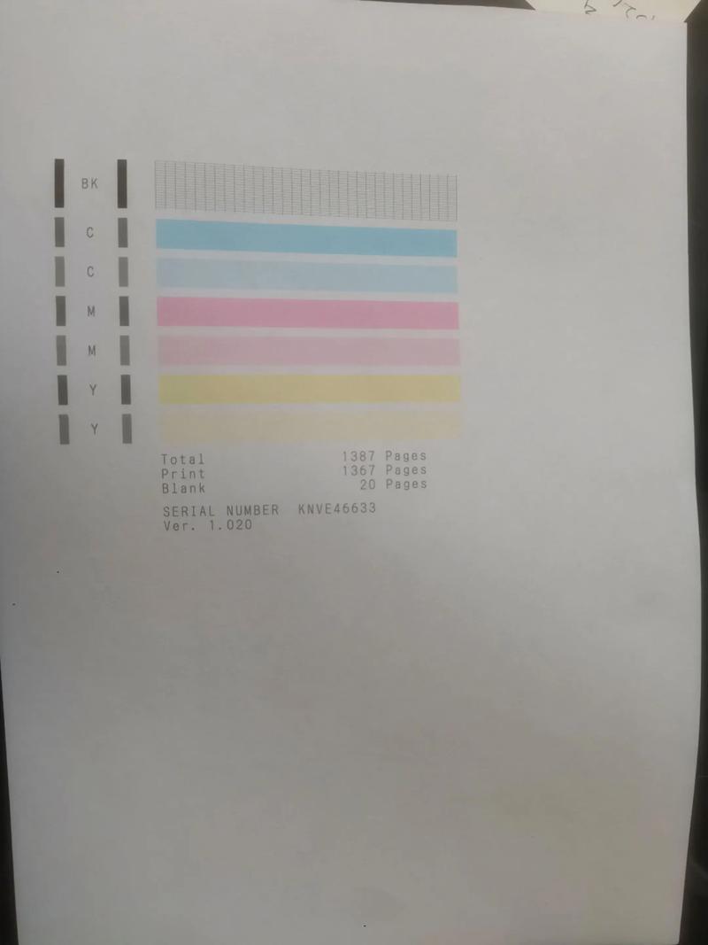 佳能喷墨打印机竖线错位图标