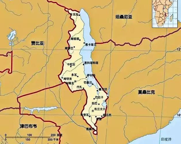 马拉维地图位置