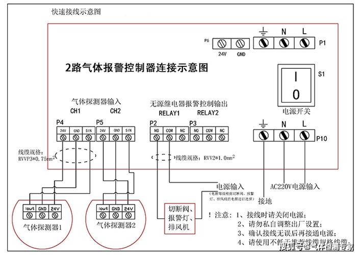 报警器接线方法图标