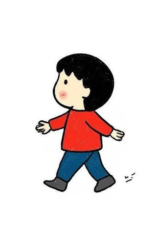 走路卡通图片图标