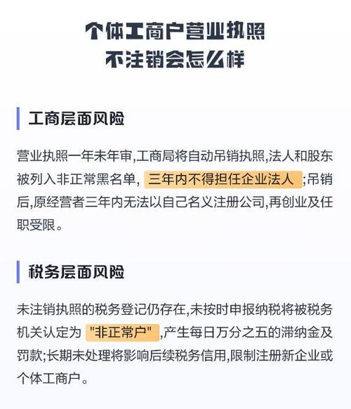 店铺不经营不注销会怎么样