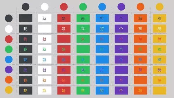 PPT背景颜色和字体颜色配对图标