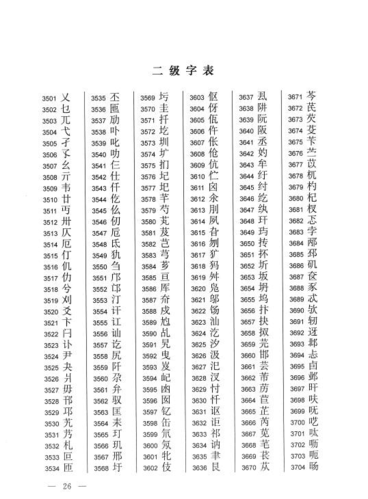 通用规范汉字表图标