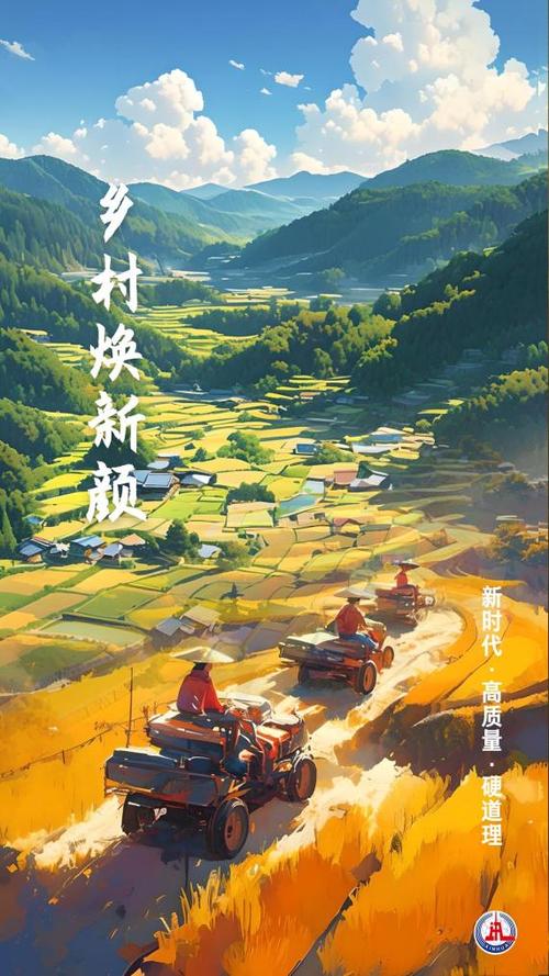 新时代的乡村振兴图标