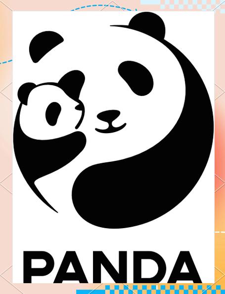 一个熊猫LOGO的牌子图标