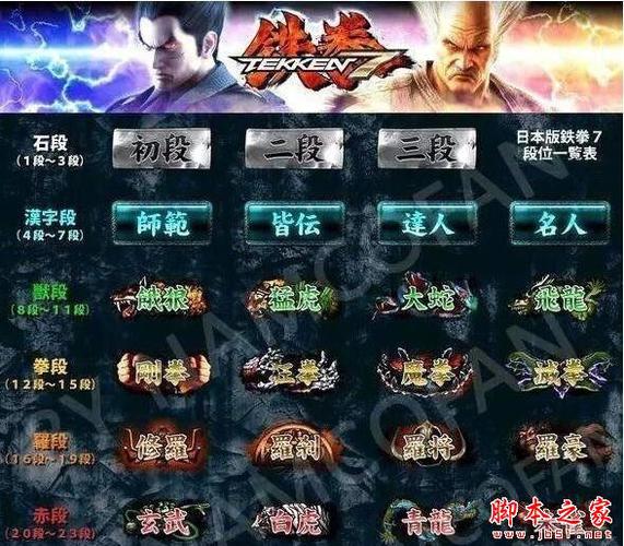 铁拳一共几个段位图标