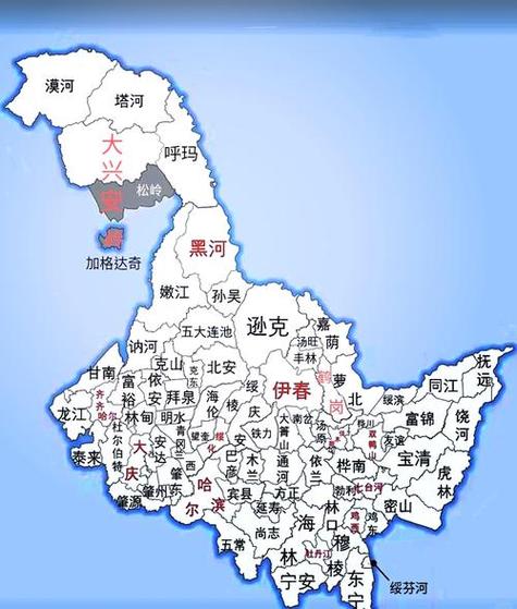 黑龙江地图高清版大图图标