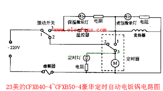 美的电饭锅主板接线图图标