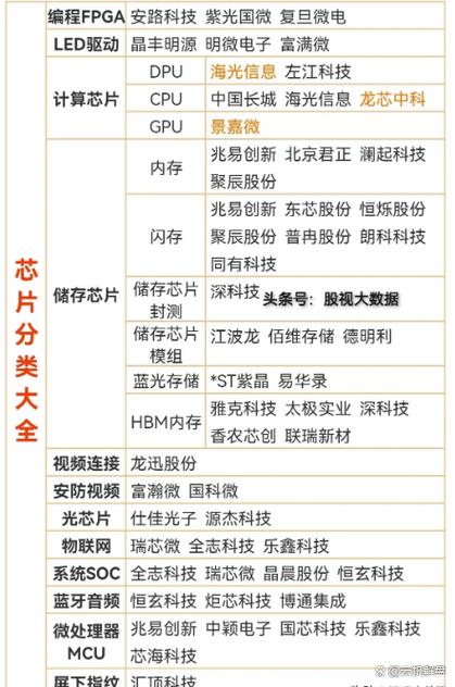 中国存储芯片龙头排名图标