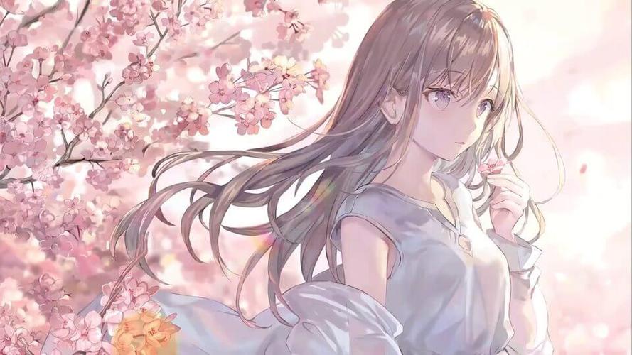樱花下的女孩图标