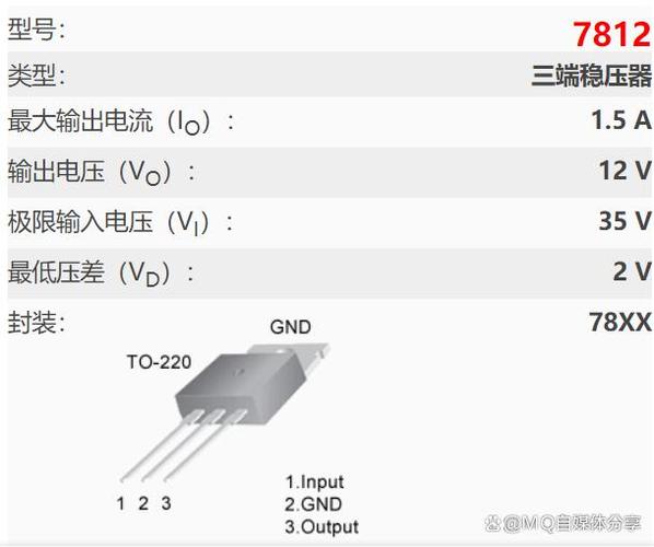 7812三端稳压器参数图标