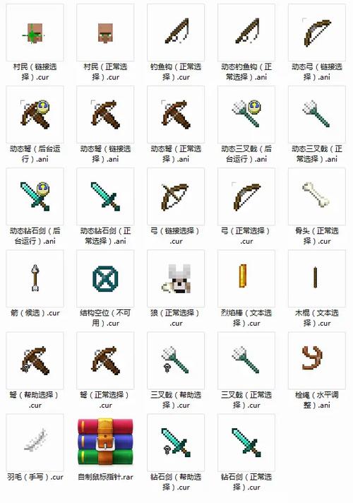 我的世界win版鼠标指针图标