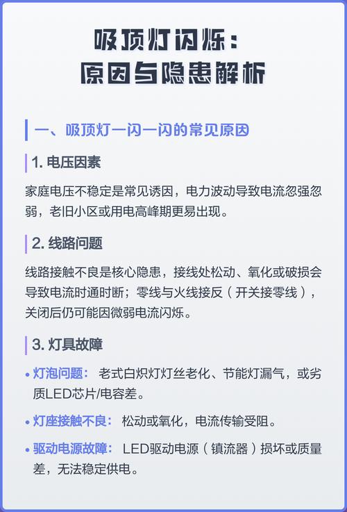led吸顶灯一闪一闪的是什么原因截图