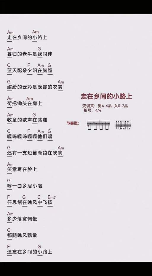 《乡间的小路》歌词图标