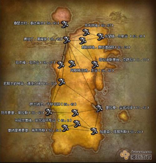 魔兽世界地图不显示飞行点