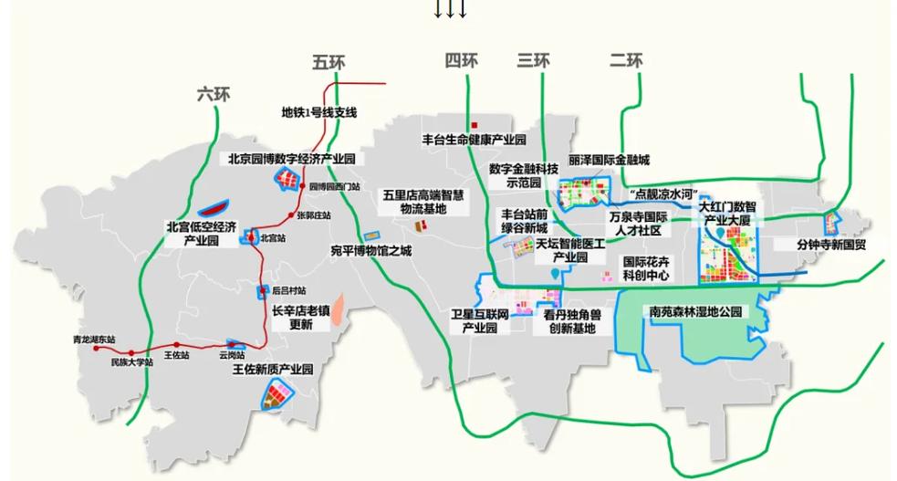 北京市丰台区详细地图图标