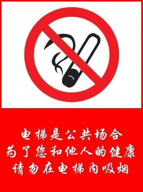 电梯内请勿吸烟温馨提示图标
