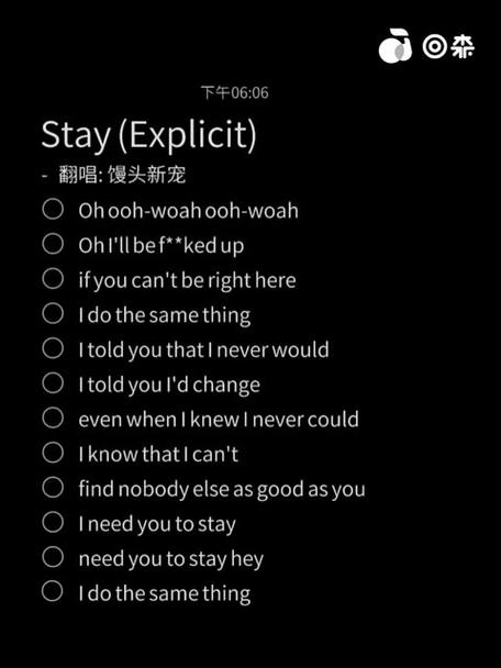 stay英文歌曲女的唱的图标