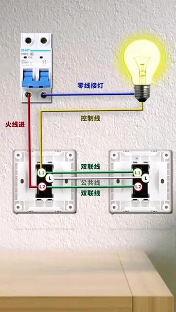 一灯双控开关接线图视频教程图标