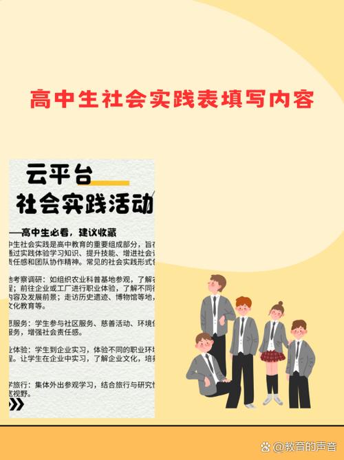 高中社会实践形式怎么填图标