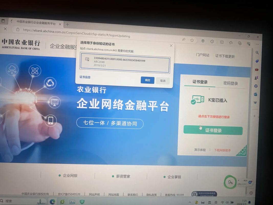 电脑登陆农业银行黑屏