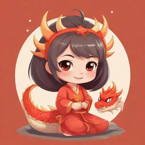 可爱龙女头像图标