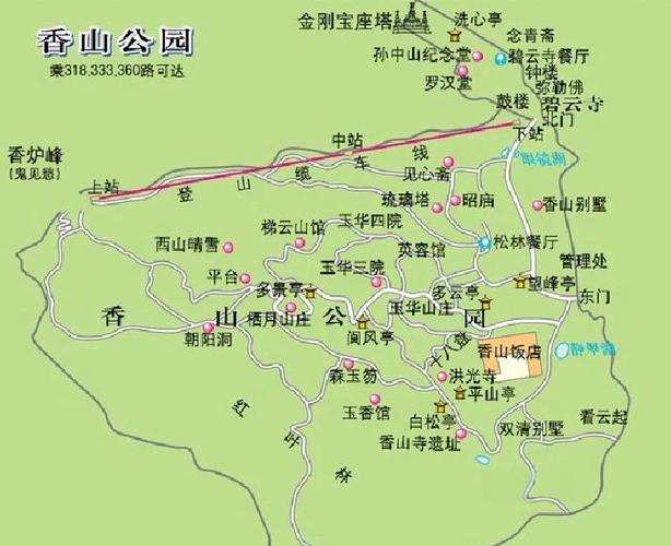 香山公园地图详细地图截图