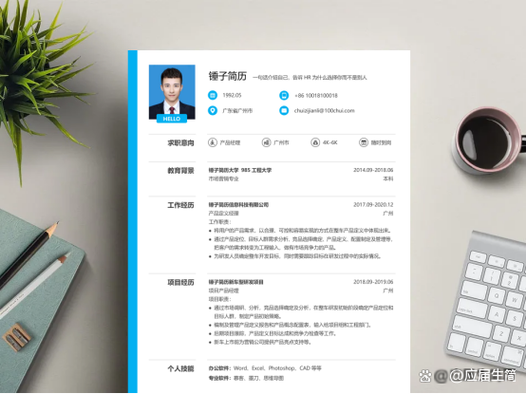 简历删掉一段工作经历图标