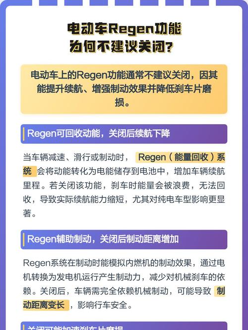 关闭regen功能的好处图标