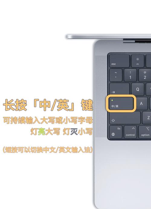 苹果笔记本如何输入大写字母图标