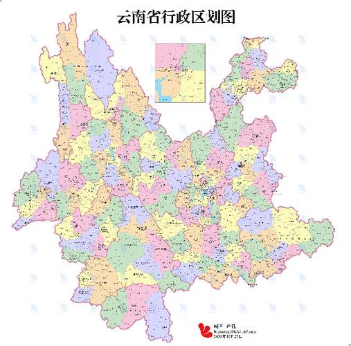 云南各市区地图