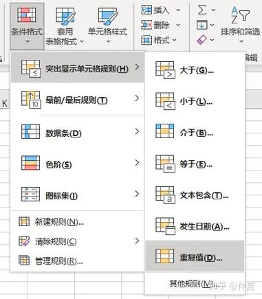 excel重复的单元格变红图标