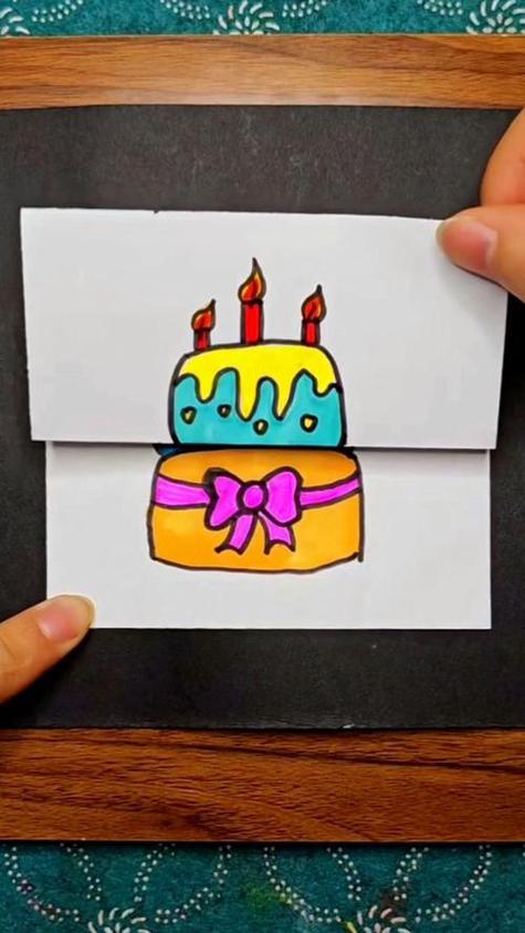 生日祝福简笔画图片图标