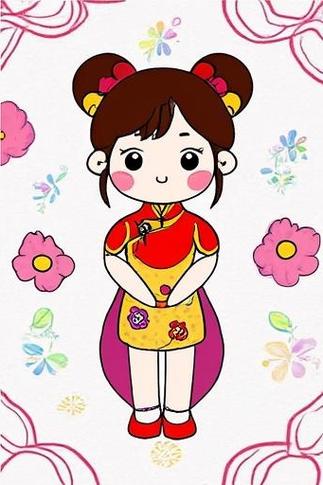 穿旗袍的头发怎么画图标