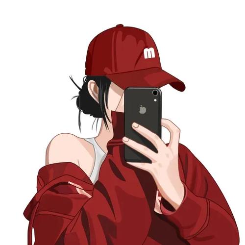 头像女红色系列图片
