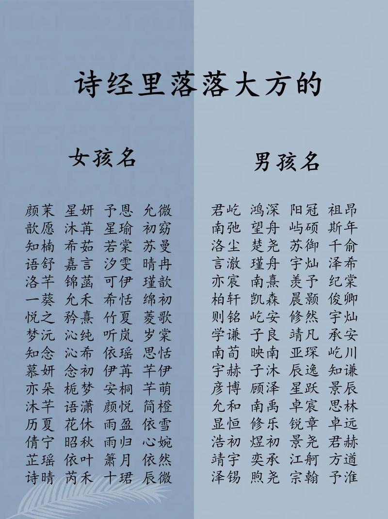 诗经取名字男孩截图