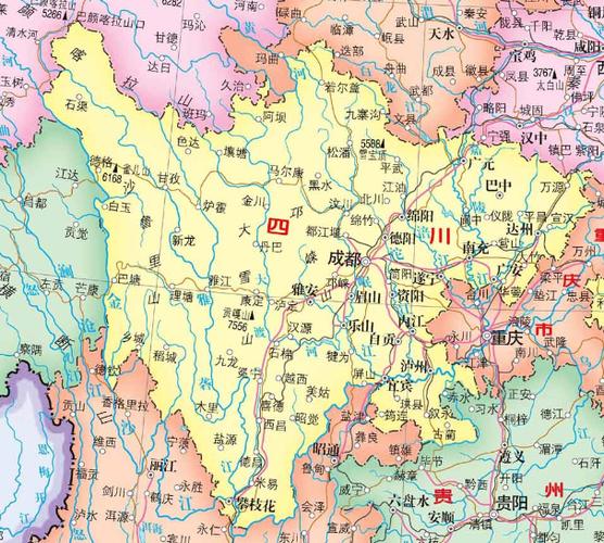 四川省地图 放大图片截图