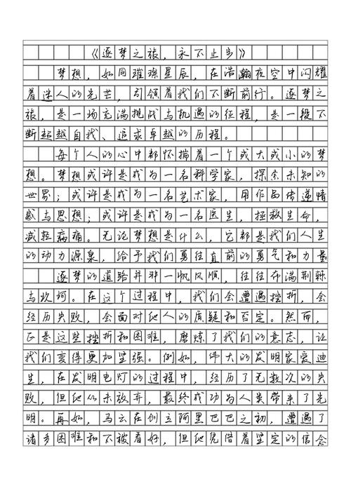 逐梦之旅800字作文截图
